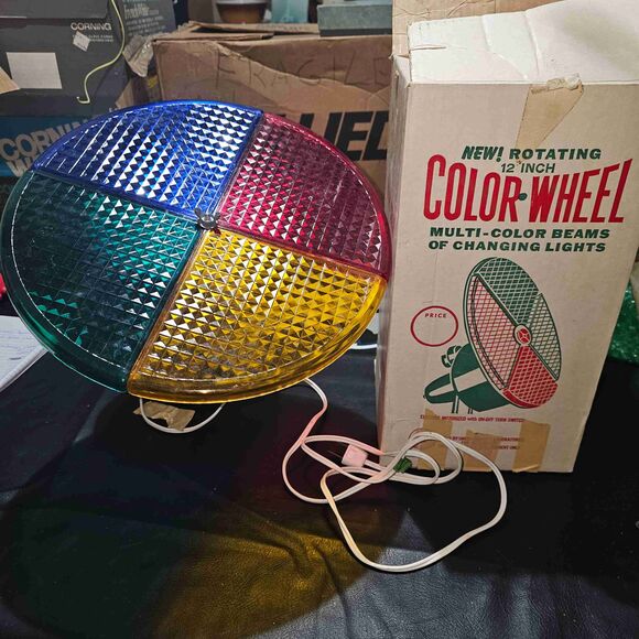Holiday | Vintage Rotating 12 Color Wheel Motorized For Christmas Tree ...